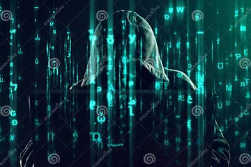 Computer Hacker Working on Laptop, Programming Bugs and Viruses Stock ...