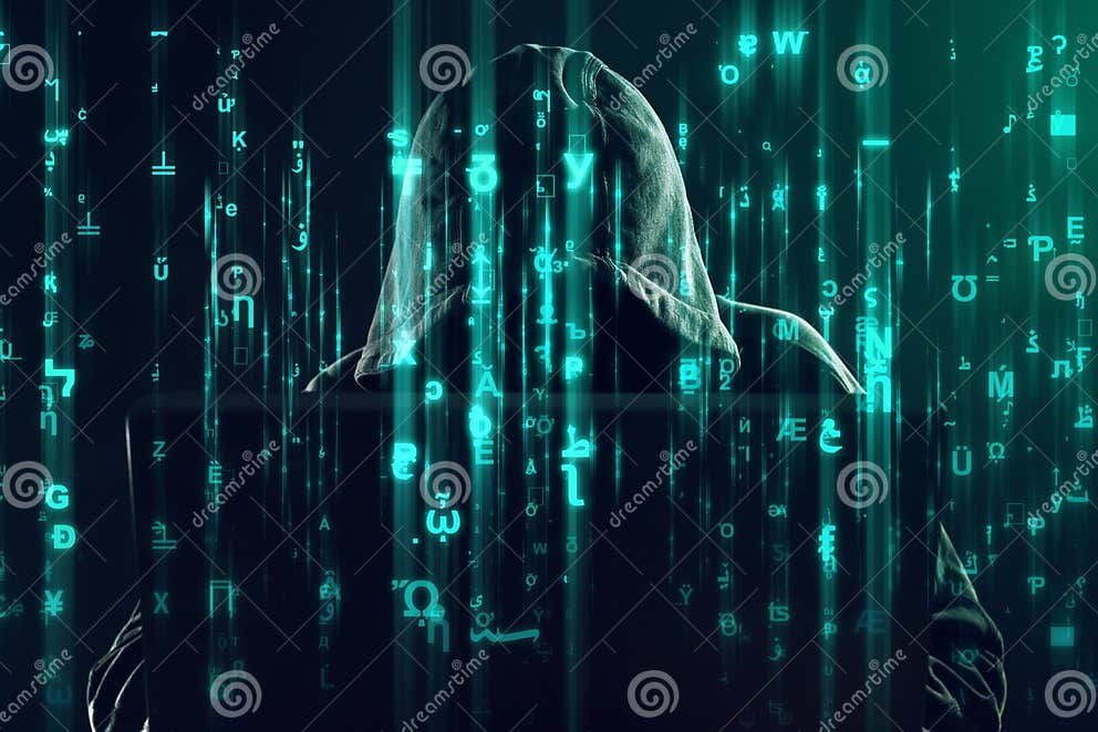 Computer Hacker Working on Laptop, Programming Bugs and Viruses Stock ...