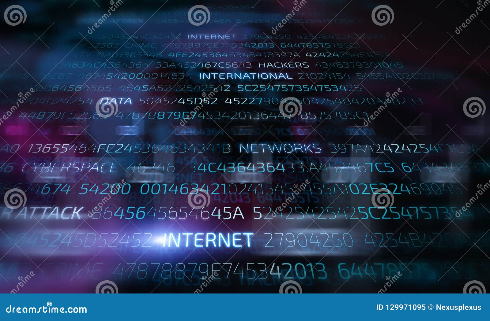 Computer hacking concept stock illustration. Illustration of cyberspace ...