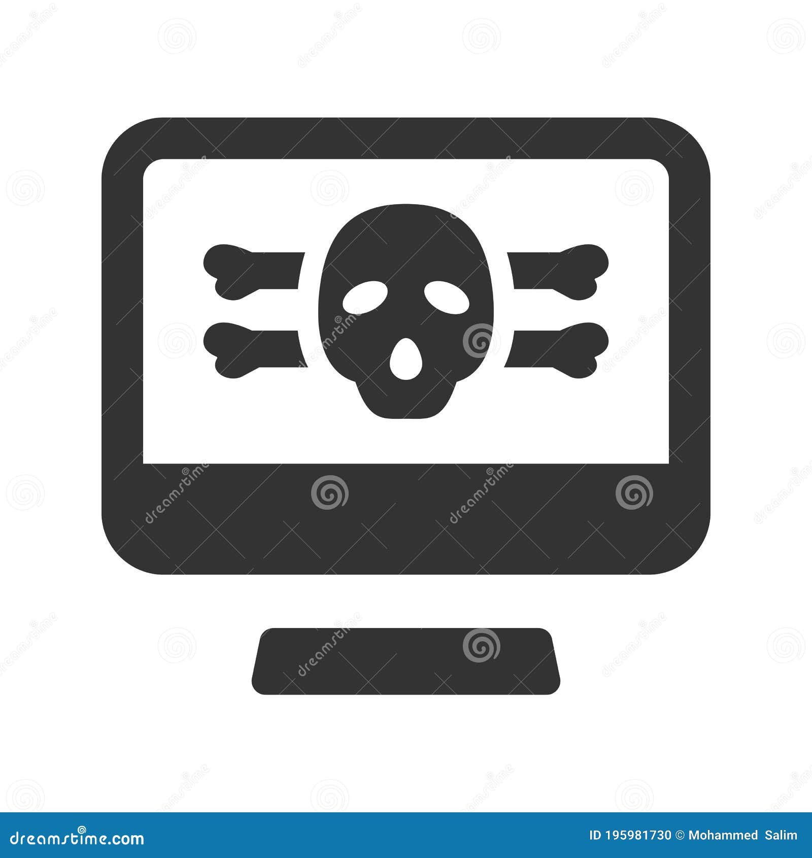 Computer Hacking Flat Vector Icon Stock Vector - Illustration of symbol ...