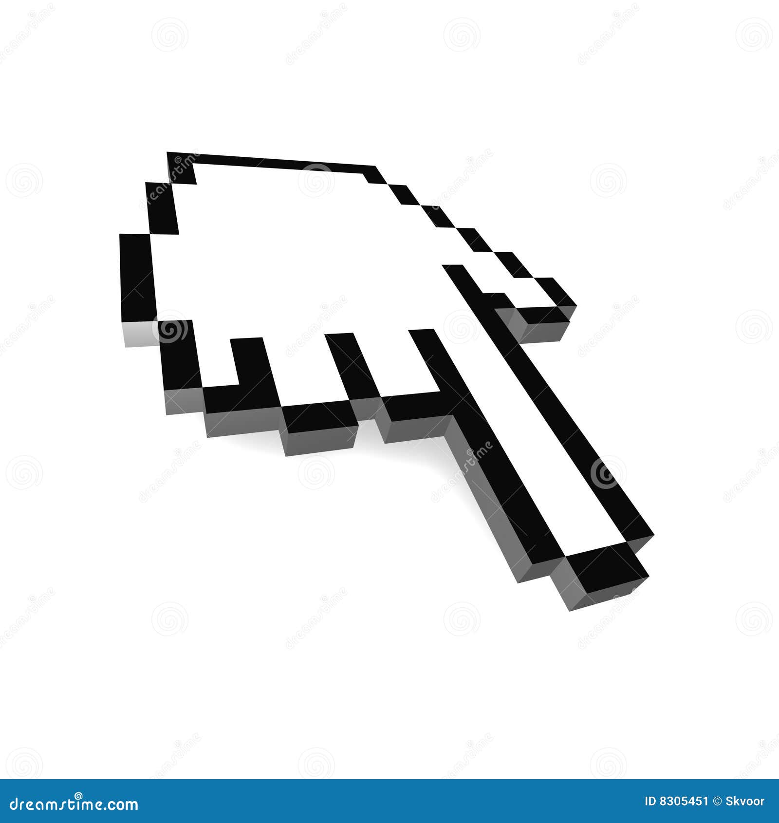 Computer hand cursor 3d stock illustration. Illustration of direct ...
