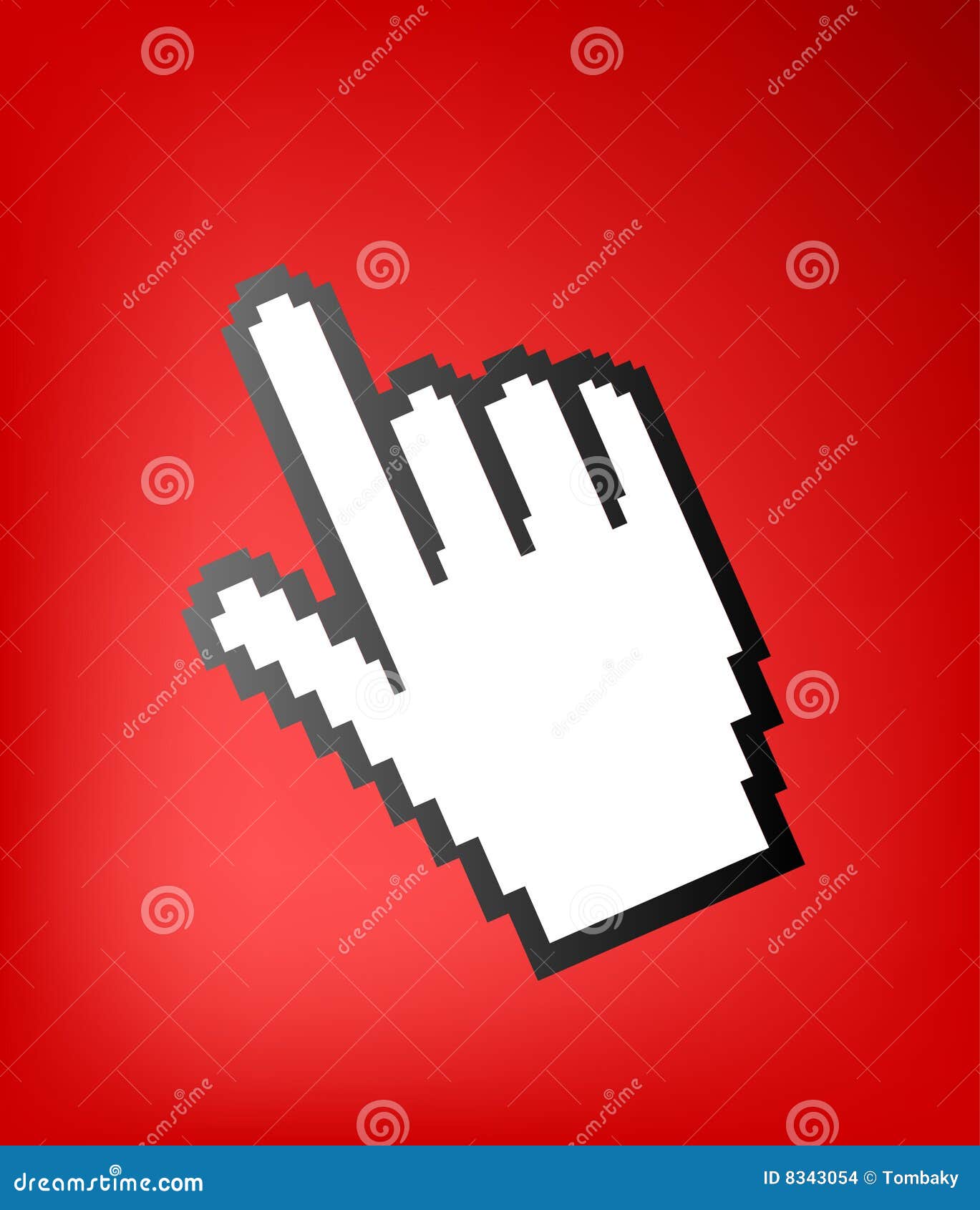 Computer hand cursor stock vector. Illustration of design - 8343054