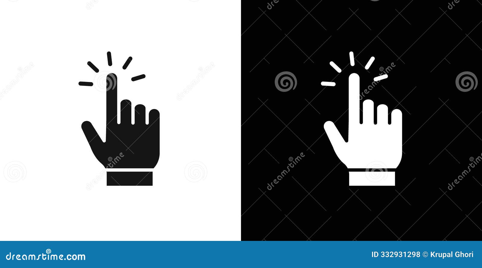 Computer Hand Cursor Click Icon Logo Set Vector Stock Vector ...