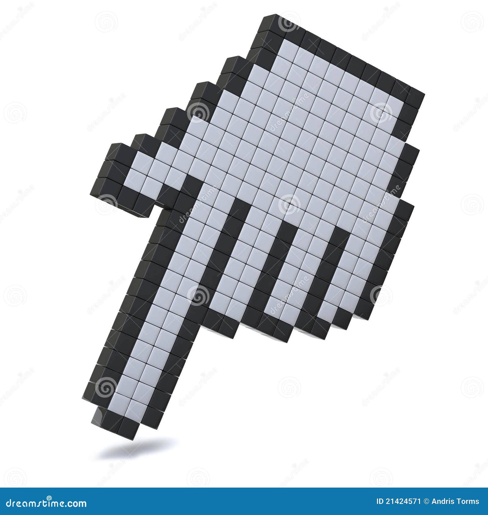 Computer Hand Cursor Icon 3d Stock Illustration - Illustration of ...