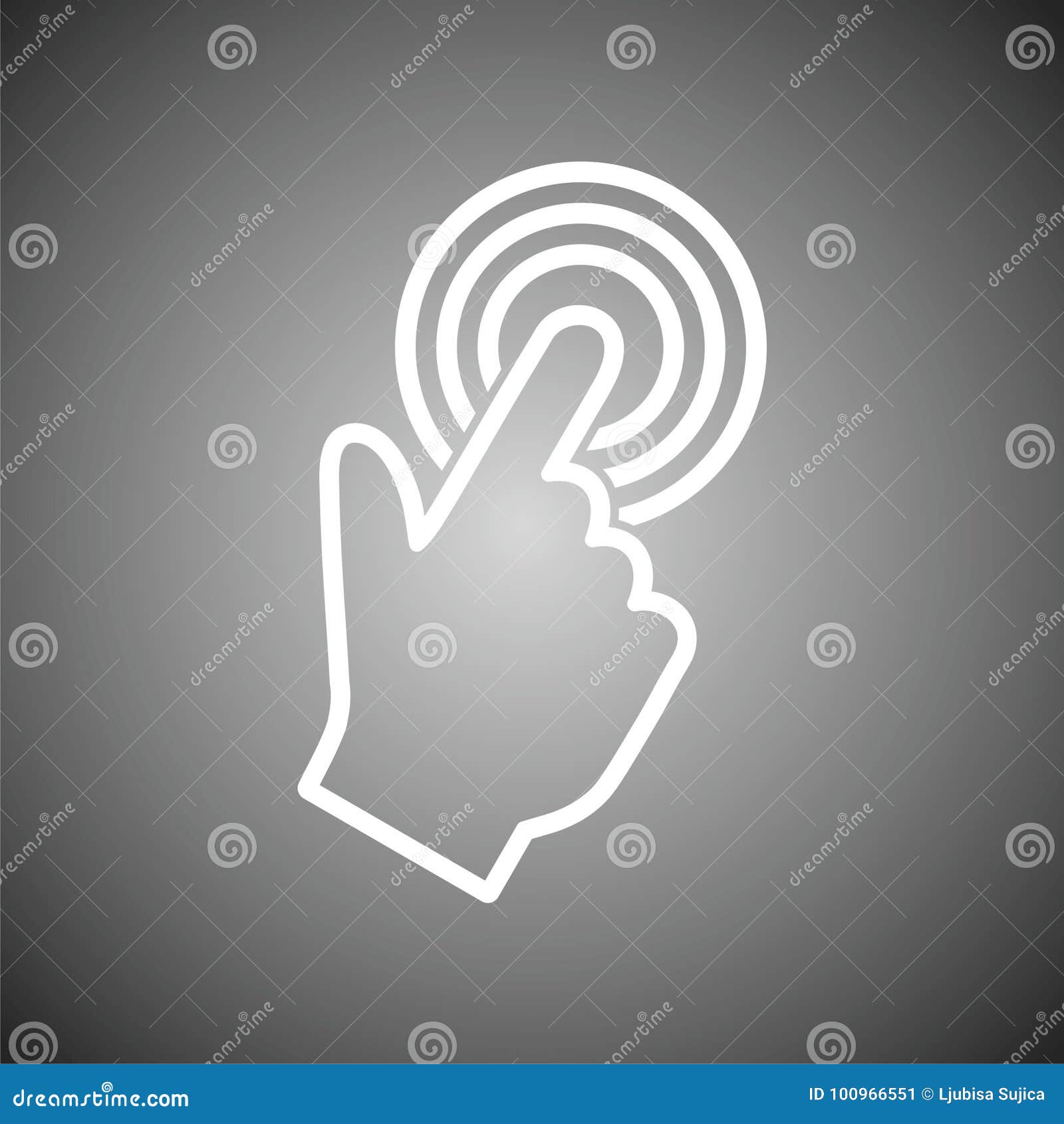 Computer hand cursor icon stock vector. Illustration of cursor - 100966551