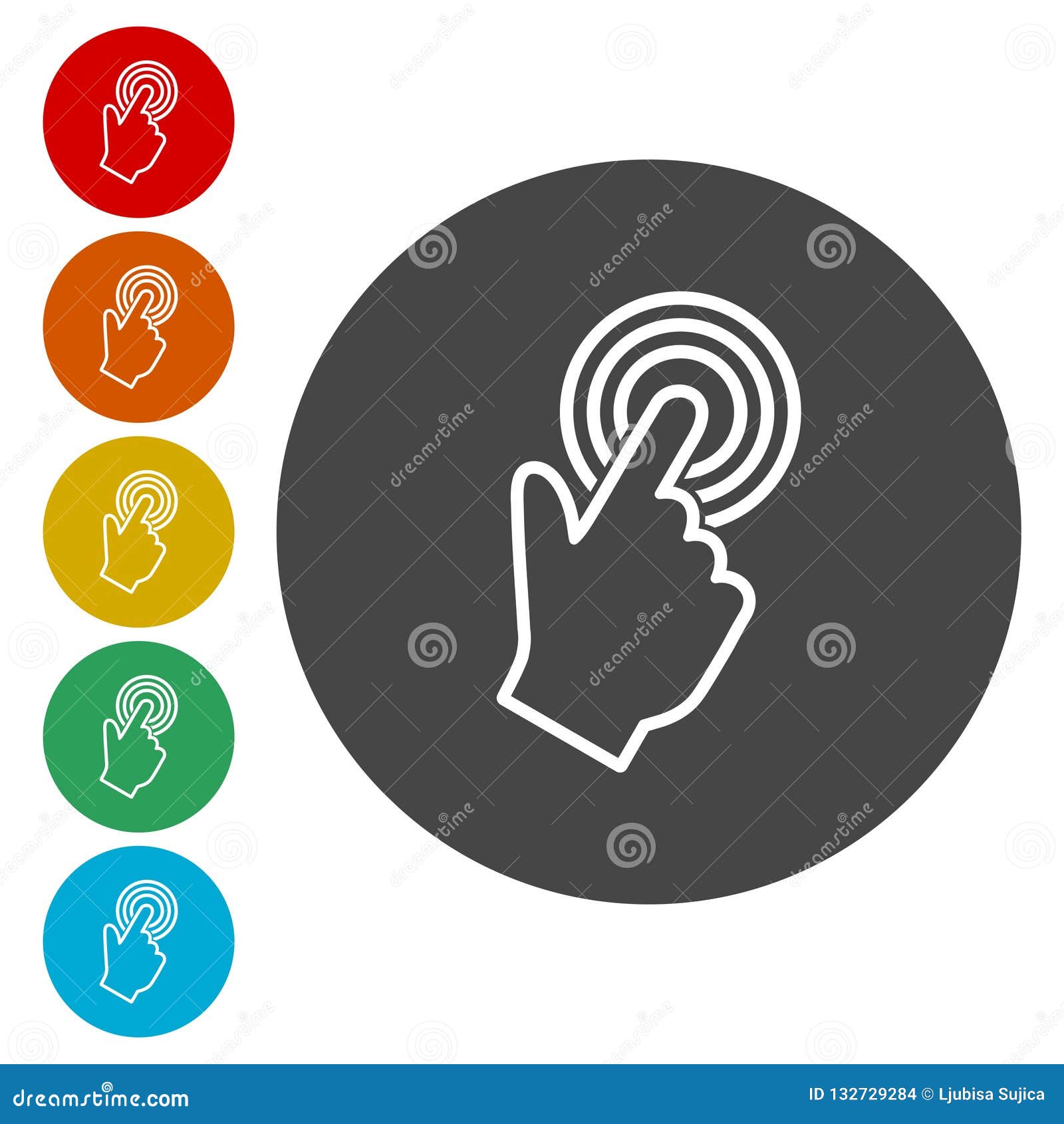 Computer Hand Cursor Icons Set Stock Vector - Illustration of design ...