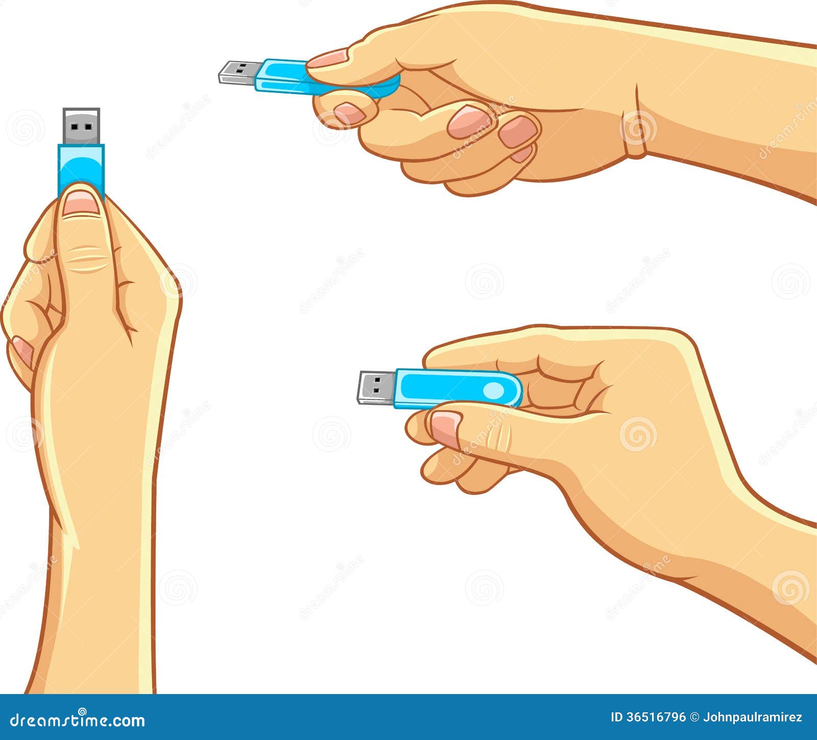 Computer - Hand Holding a USB Flash Drive Stock Vector - Illustration ...