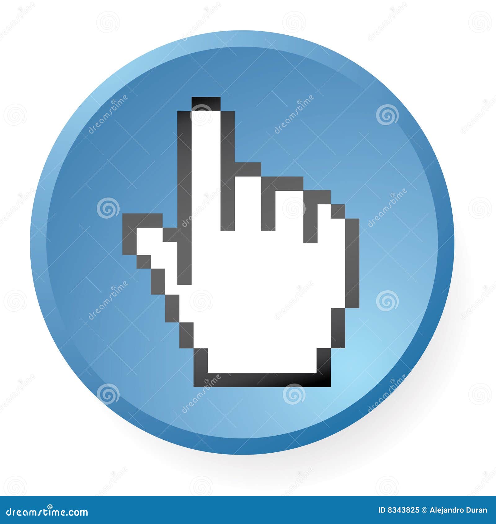 Computer hand icon stock vector. Illustration of information - 8343825