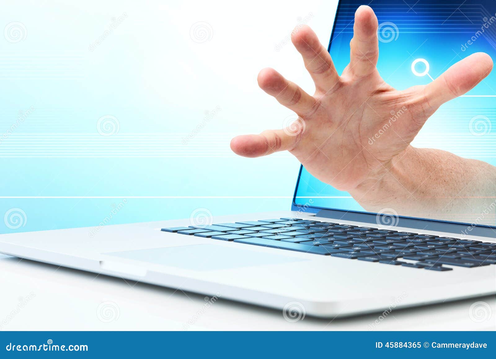 Computer Hand Security Theft Information Data Stock Image - Image of ...