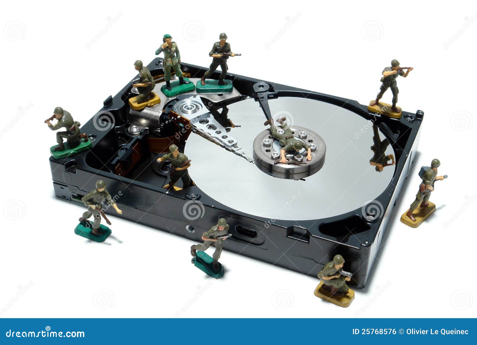 Computer Hard Disc Drive Concept for Protection Stock Photo - Image of ...