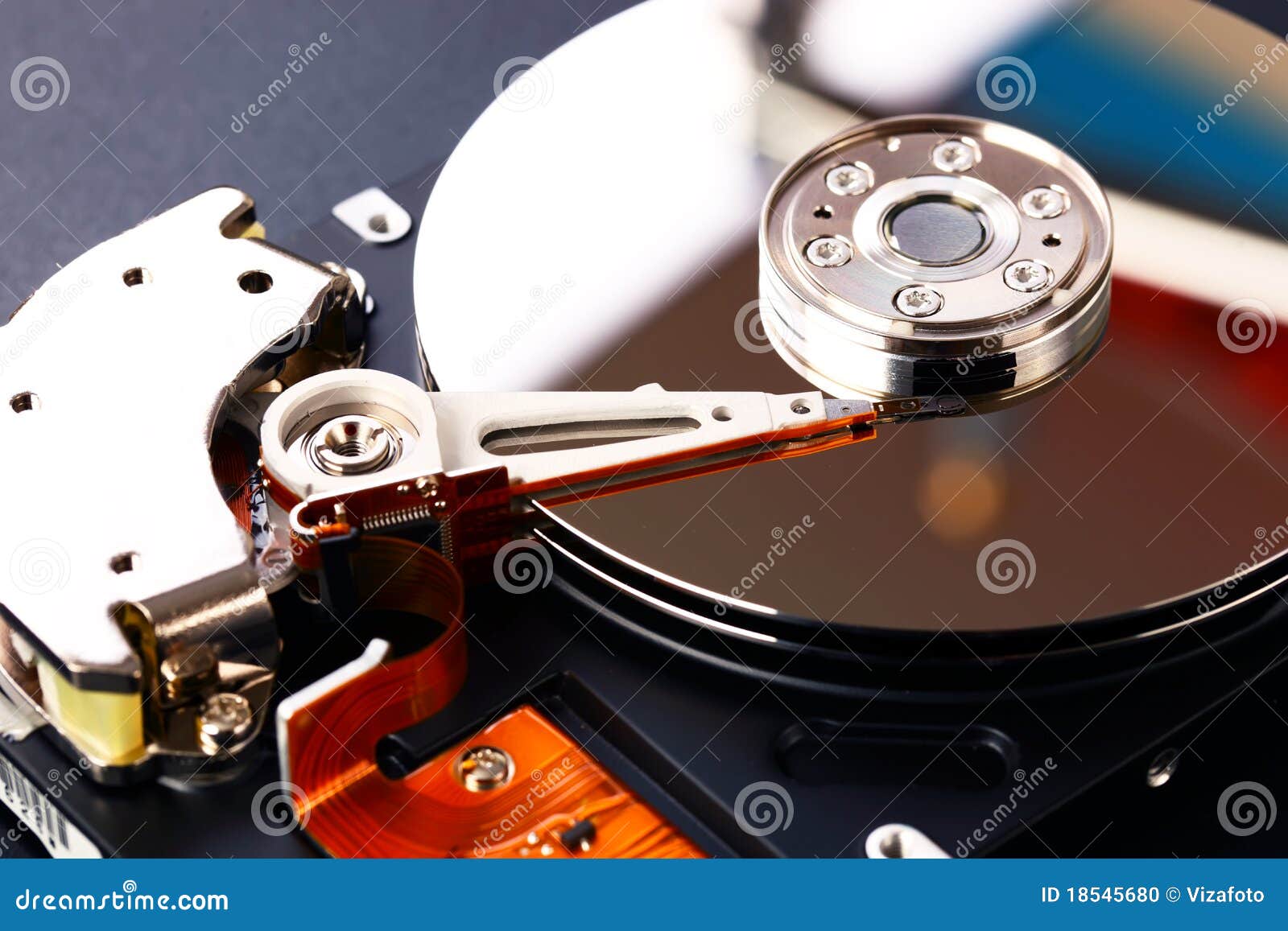 Computer hard disk stock photo. Image of computer, head - 18545680