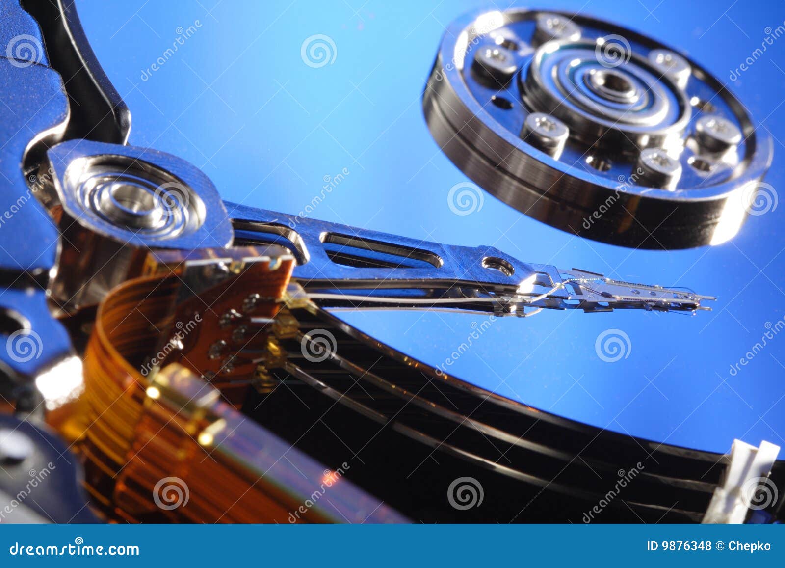 Hard Disk Drive With Disk Controller Card And Cables Stock Image ...