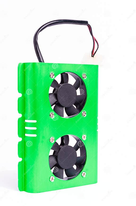 Computer Hard Disk Cooler (neon Green) Stock Image - Image of macro ...