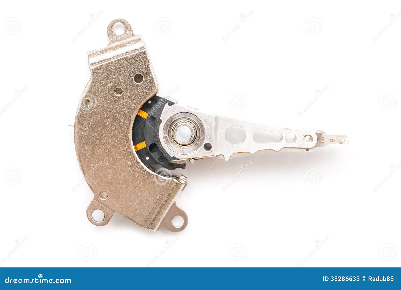 Computer Hard Disk Drive Actuator Stock Image - Image of isolated, hard ...