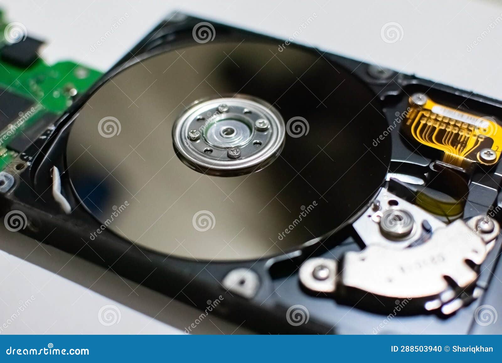 Computer Hard Disk Drive Internal Components Photograph Stock Photo ...