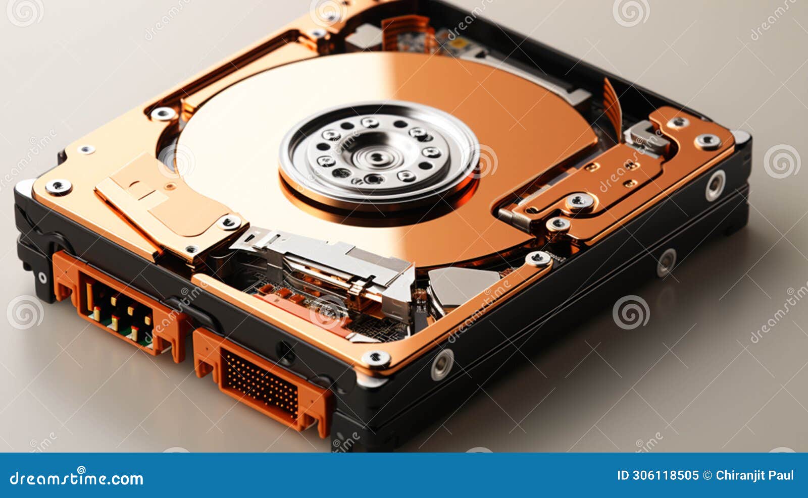 Computer Hard Disk Drive Isolated on White Background Stock Image ...