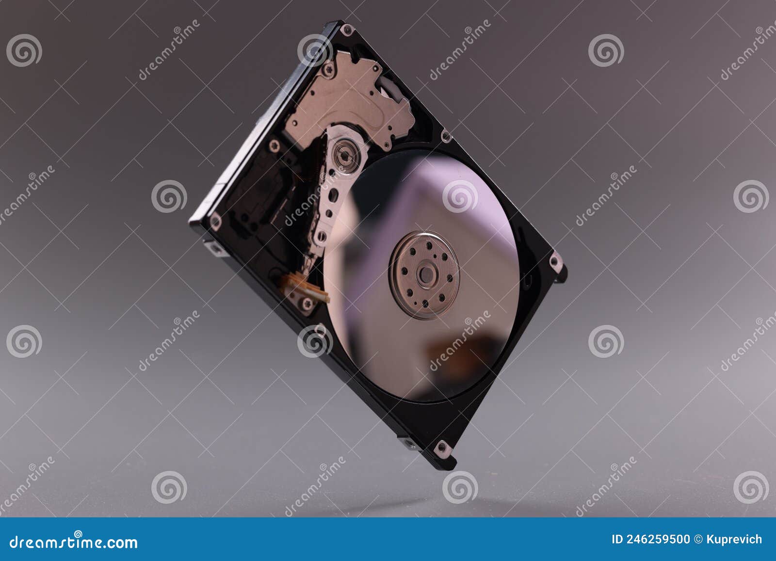 Computer Hard Disk Drive with Open Cover Stock Photo - Image of server, closeup: 246259500