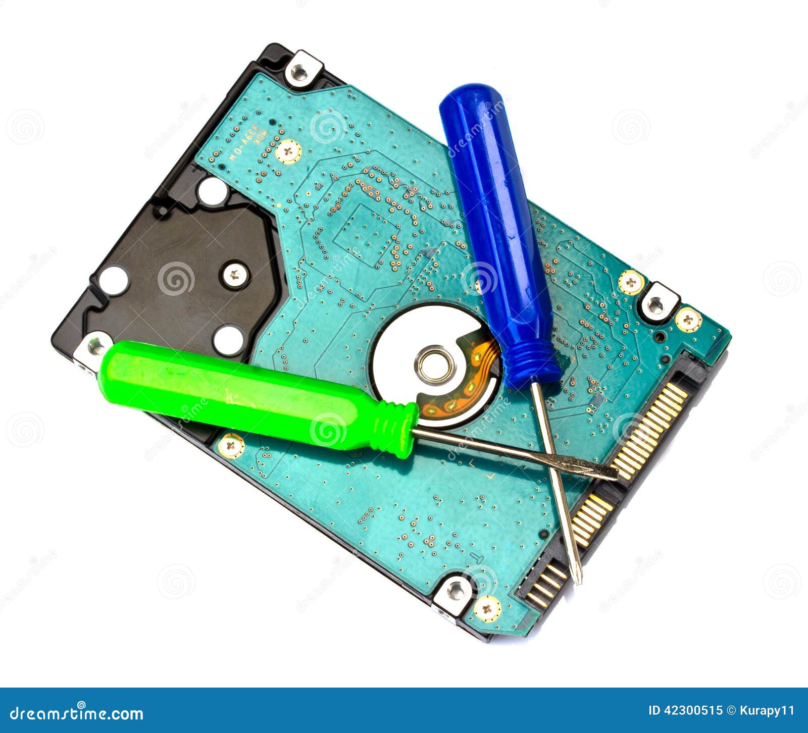 Computer Hard Disk Drive with a Screwdriver Stock Image - Image of copy ...