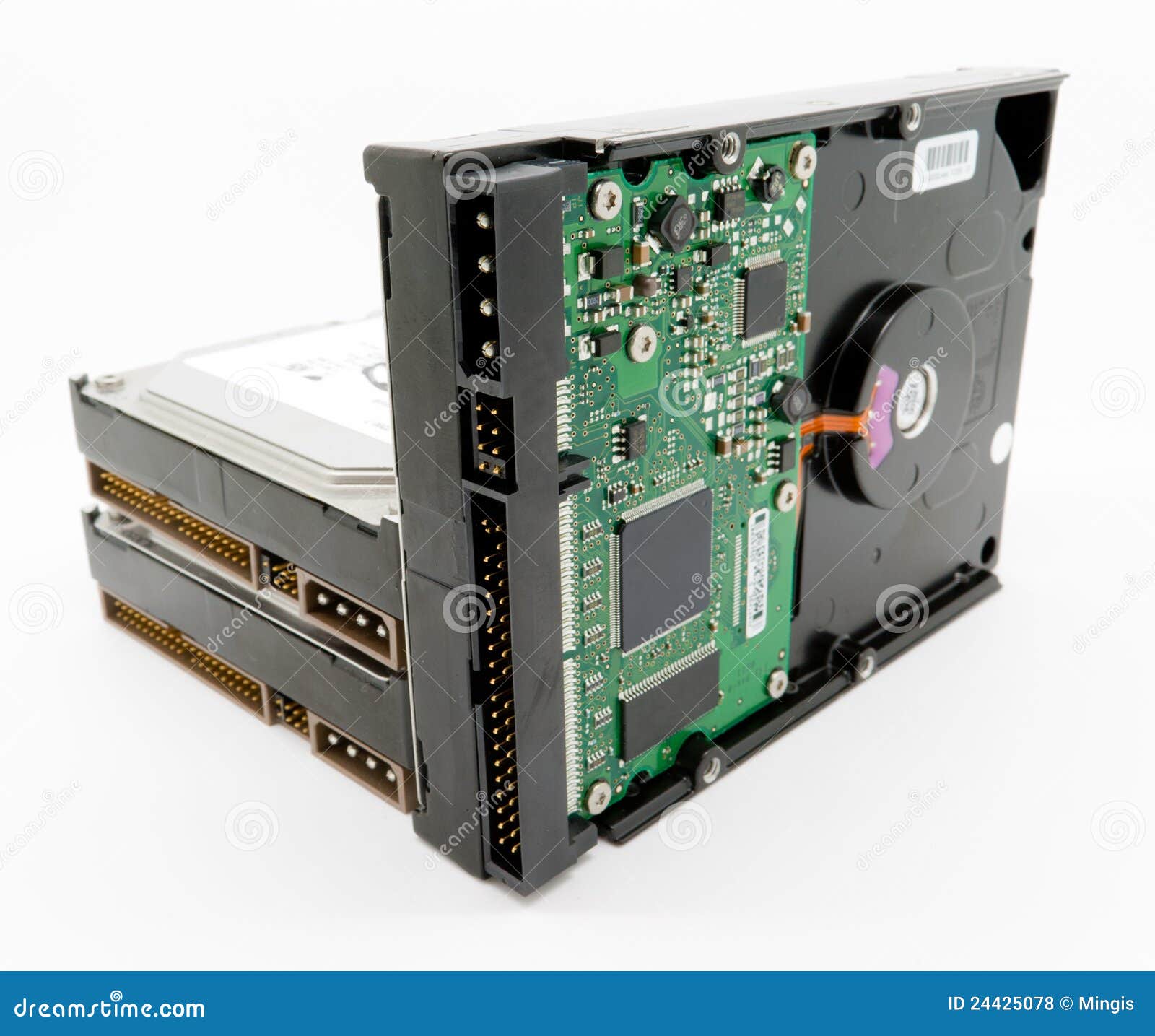 Computer hard disk drives stock photo. Image of computing - 24425078