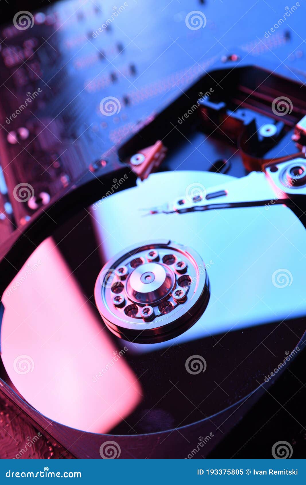 Computer Hard Disk Drives HDD , SSD on Circuit Board ,motherboard ...