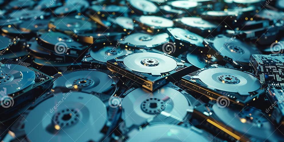 Computer Hard Disk Drives Storing Big Data Information Stock Image ...