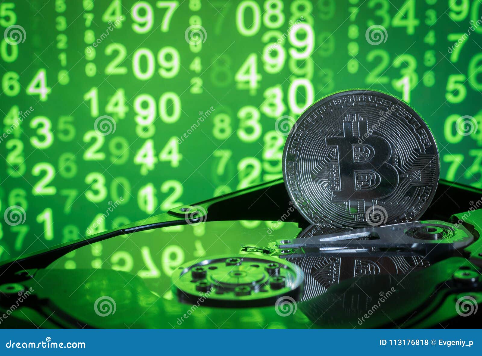 Bitcoin stock photo. Image of mining, bitcoin, disk - 113176818
