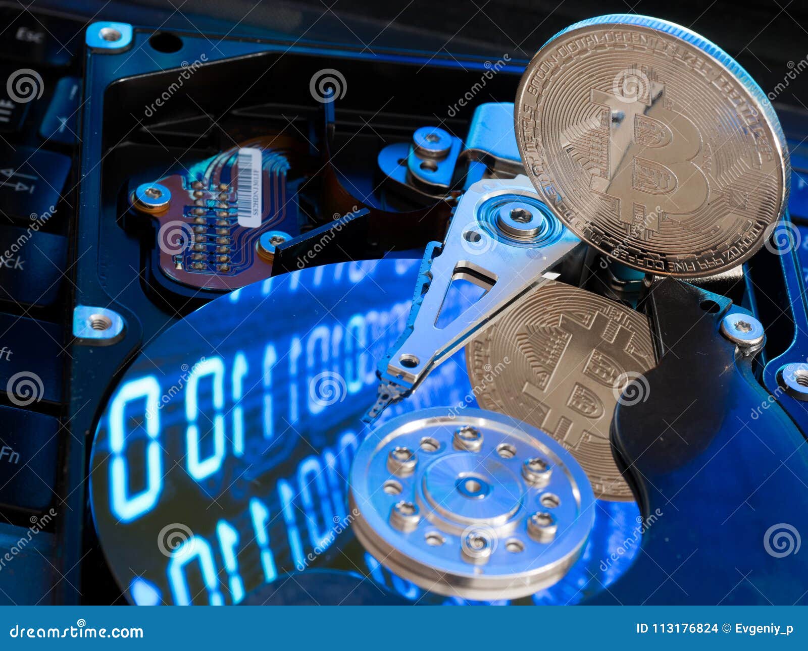 Bitcoin stock photo. Image of electronic, cybercurrency - 113176824