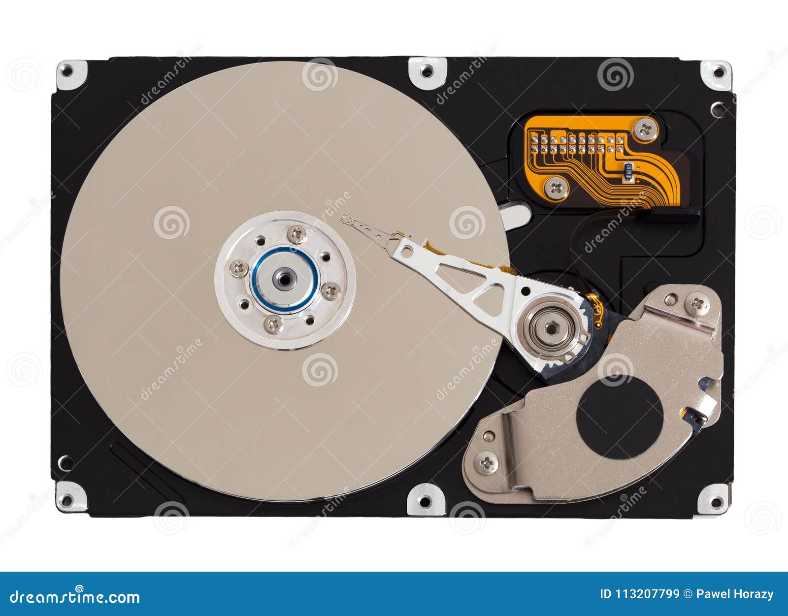 Computer Hard Disk - Interior 3 Stock Image - Image of head, hard ...
