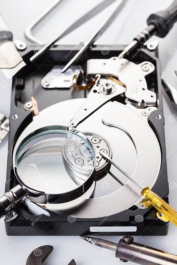 Computer Hard Disk and Tools Stock Image - Image of inside, digital ...