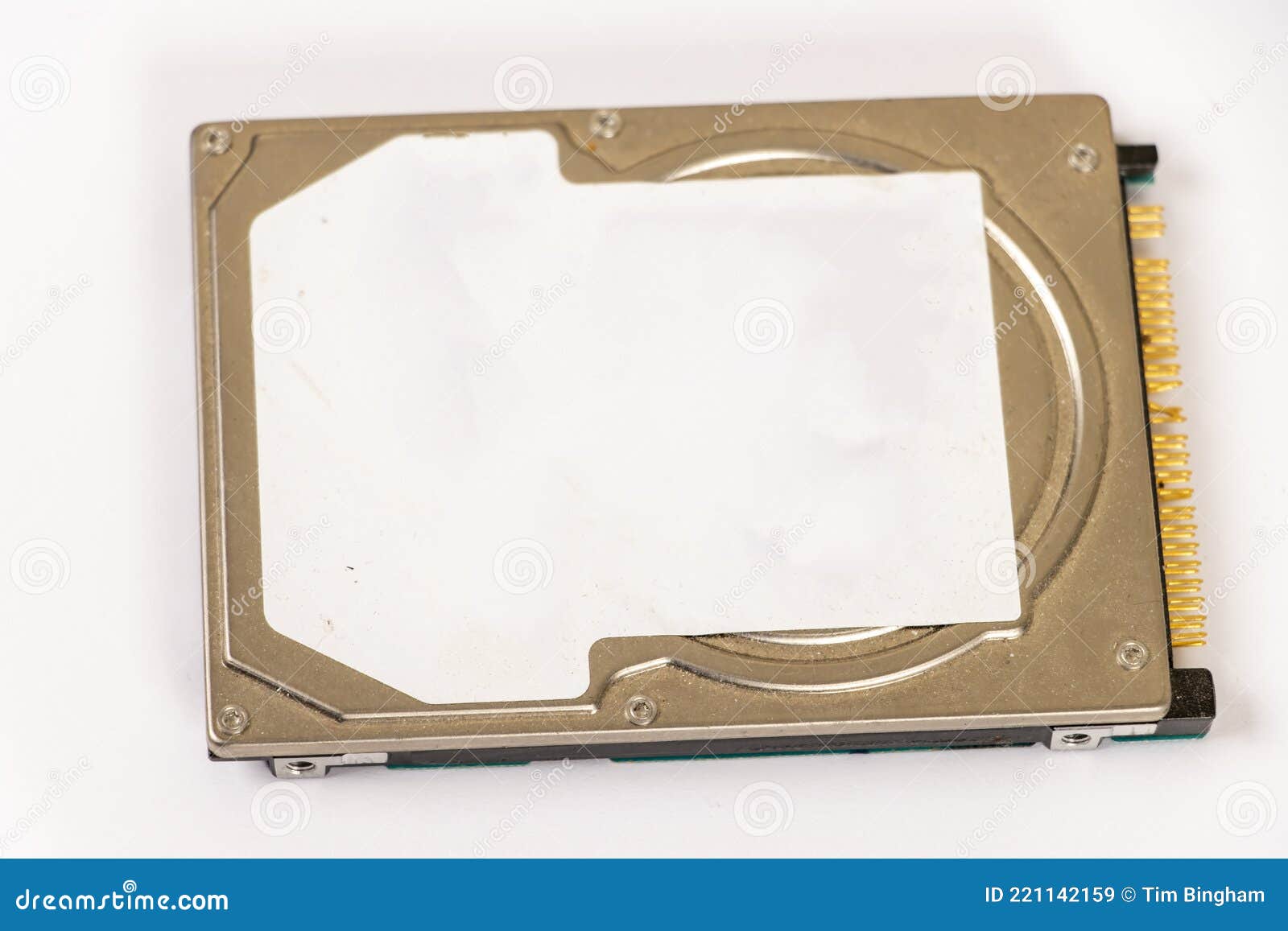 Computer Hard Drive with Blank Label Stock Image - Image of label ...