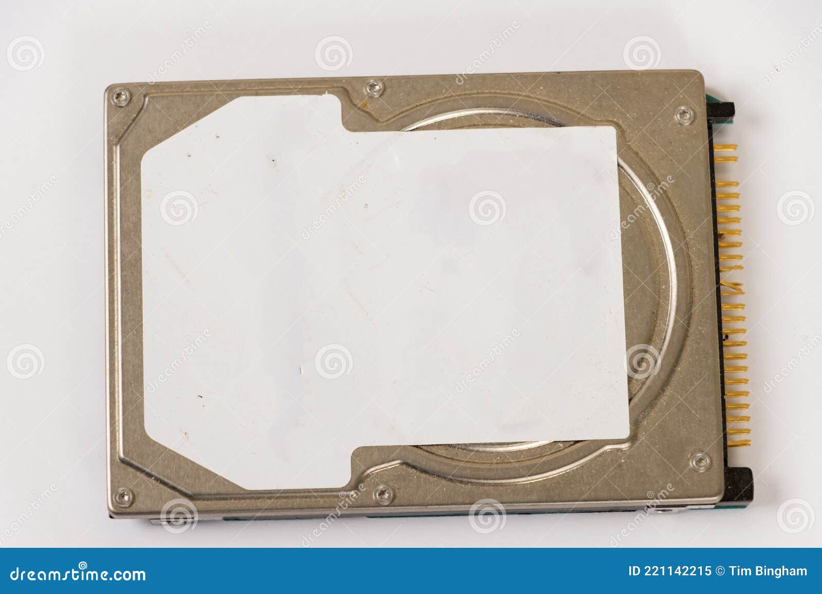 Computer Hard Drive with Blank Label Stock Image - Image of data ...