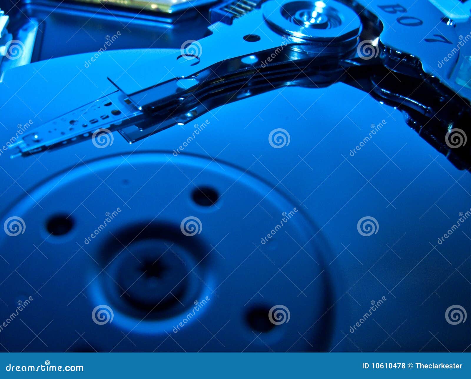 Computer Hard Drive - Cold Blue Stock Photo - Image of backup ...