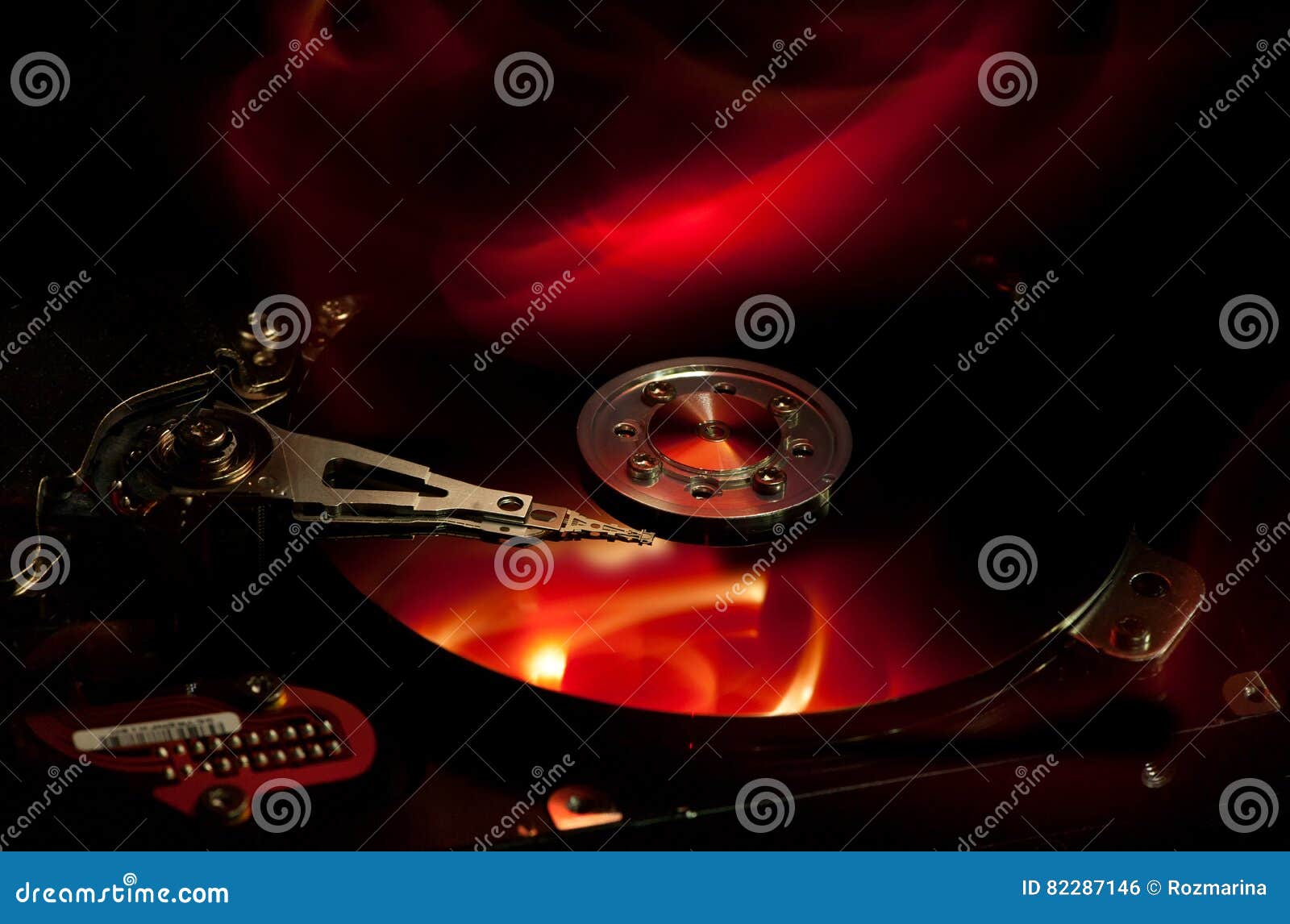 Computer Hard Drive on Fire Stock Photo - Image of digital, burn: 82287146