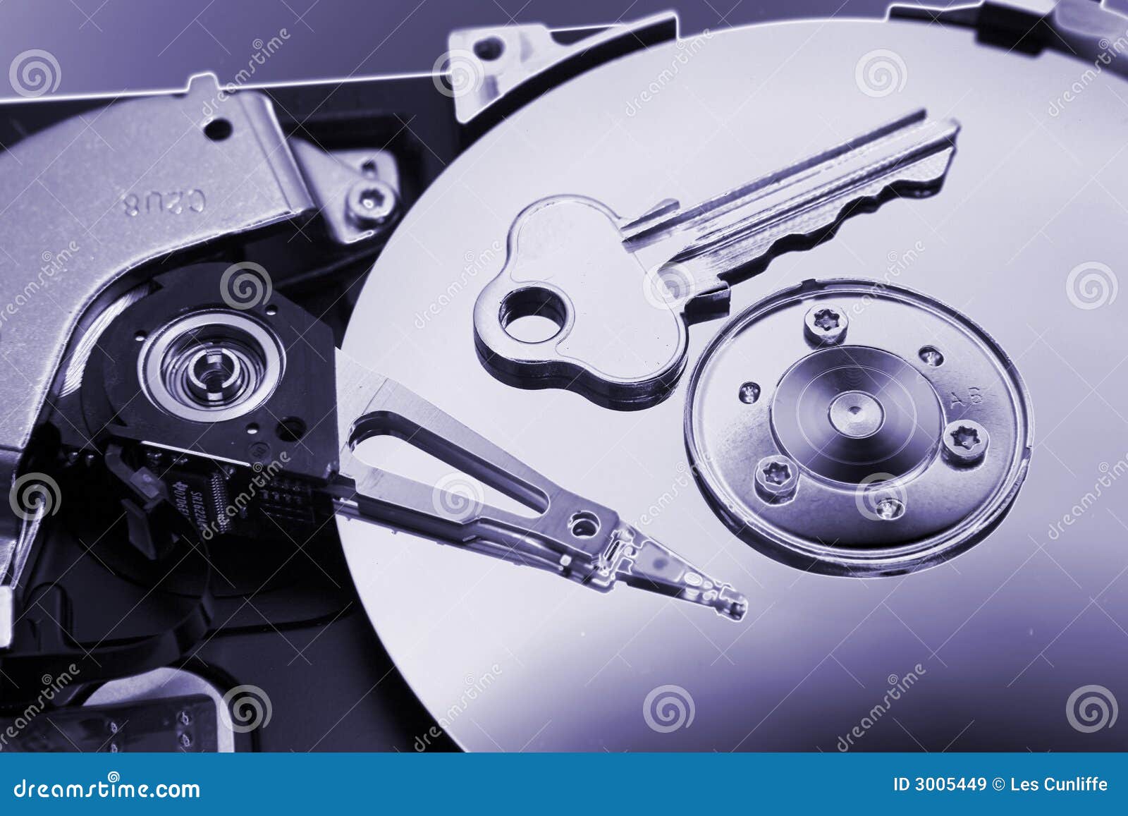 Computer Hard Drive and Key Stock Image - Image of hard, data: 3005449