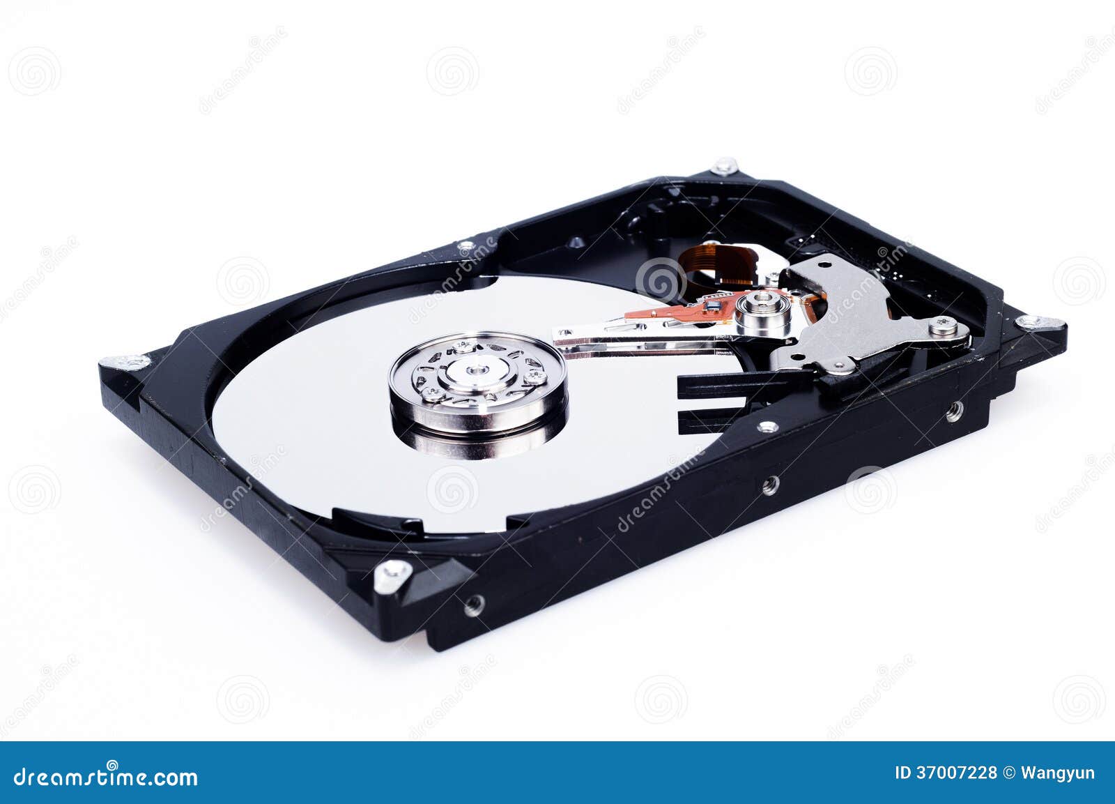 A Computer`s Hard Disk Hdd Data Storage Drive Without Shield Isolated ...