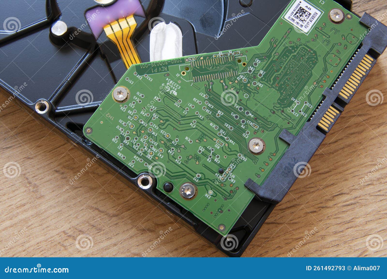 Computer Hard Drive, Socket Detail Stock Image - Image of closeup ...
