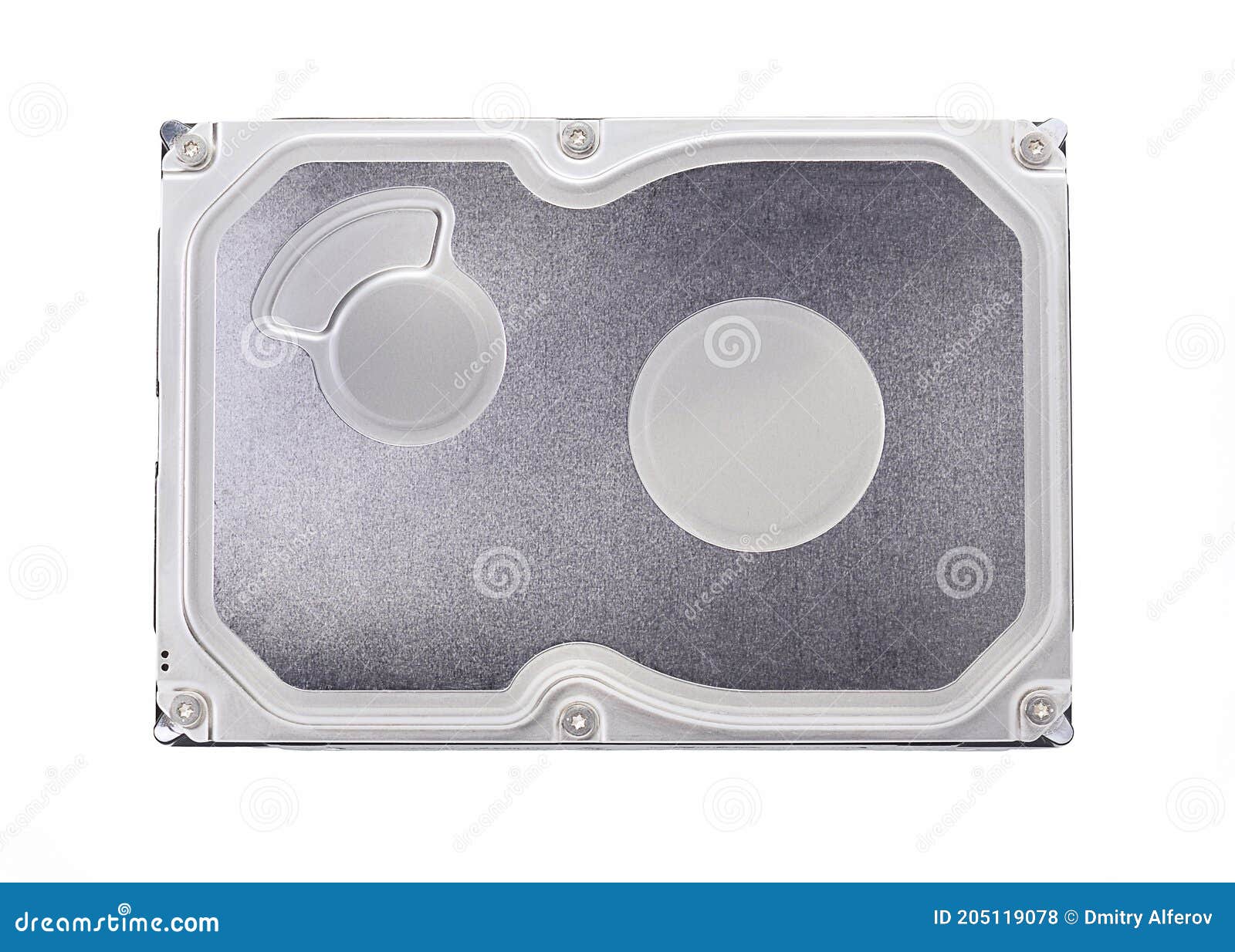 Computer Hard Drive Top View. Isolated on White Stock Photo - Image of ...