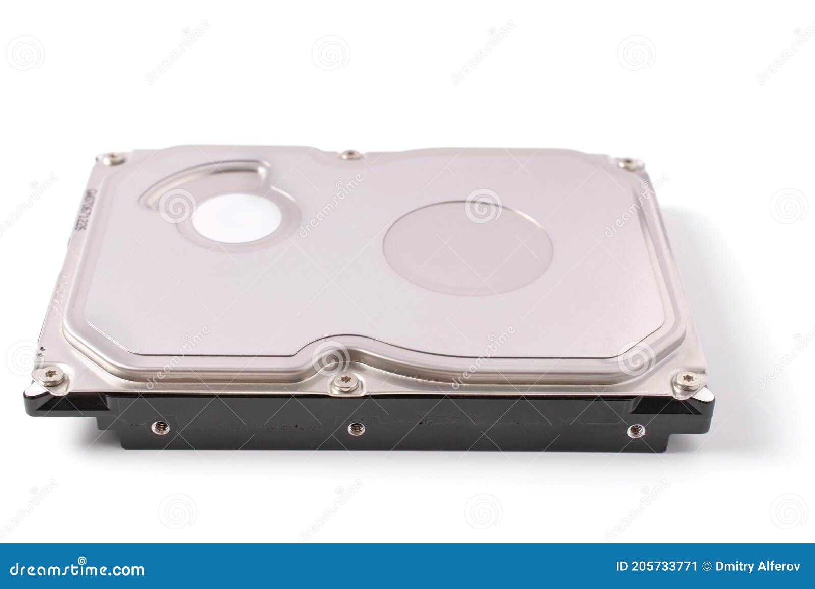 Computer Hard Drive Top View. Isolated on White Stock Image - Image of ...