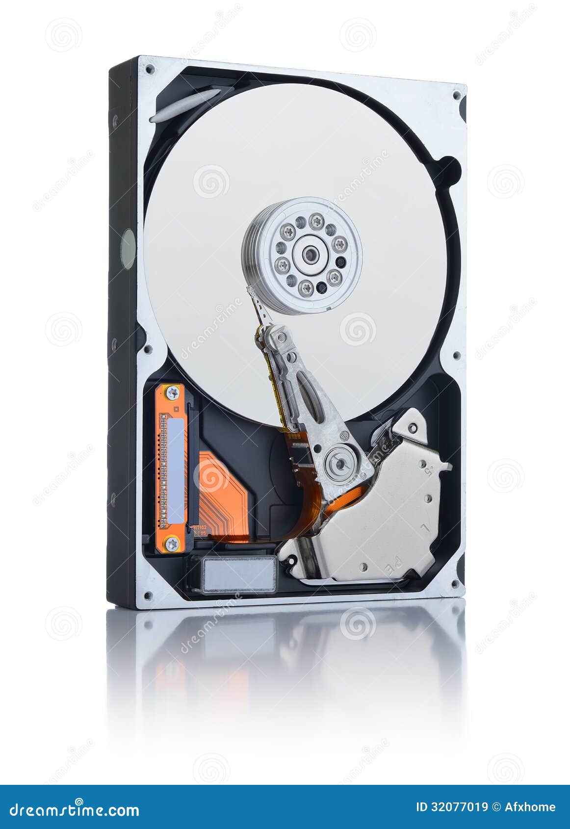 Computer Hard Drive on White Background Stock Image - Image of device ...