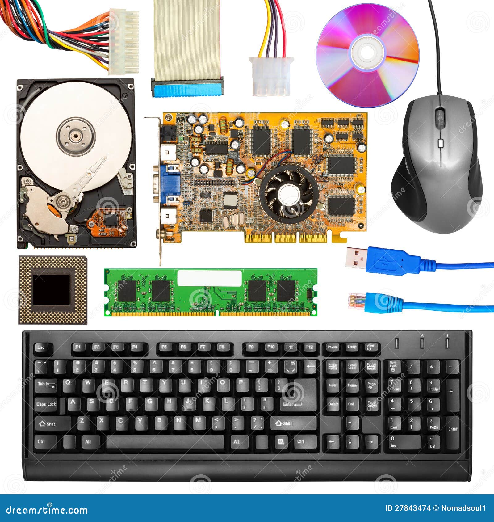 Computer hardware stock photo. Image of accessories, engineering - 27843474