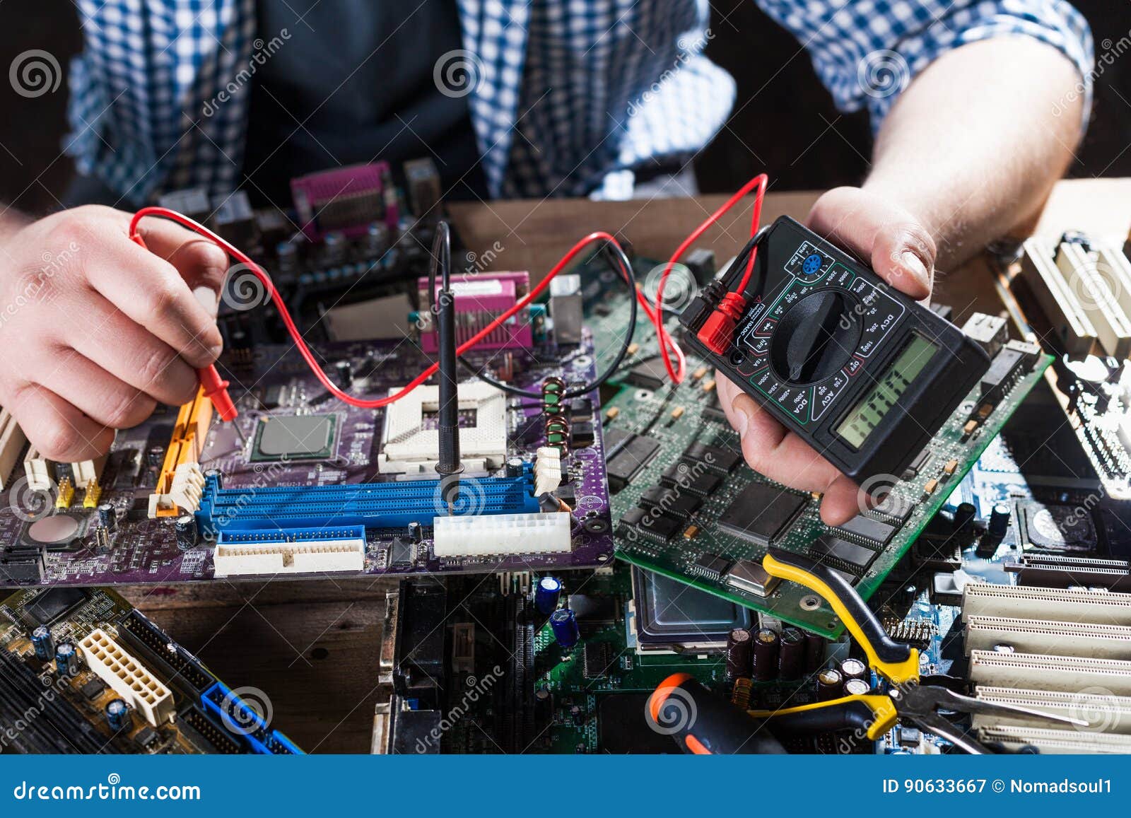 Computer Hardware Electronic Components Diagnostic Stock Image - Image ...