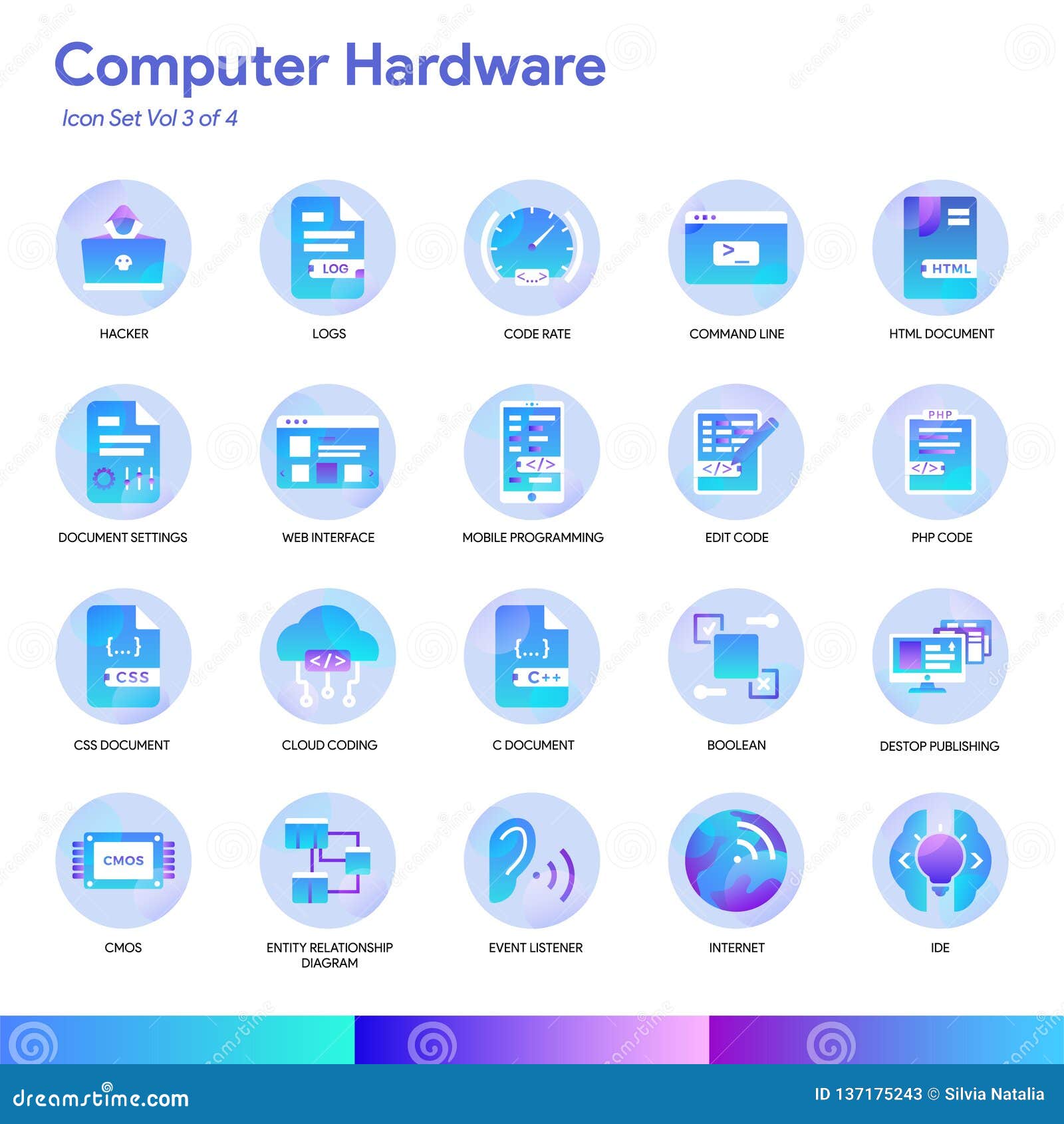 Computer Hardware Icon Set. Modern Gradient Style Stock Vector ... Computer Hardware Icon Set. Modern Gradient Style Stock Vector ...
