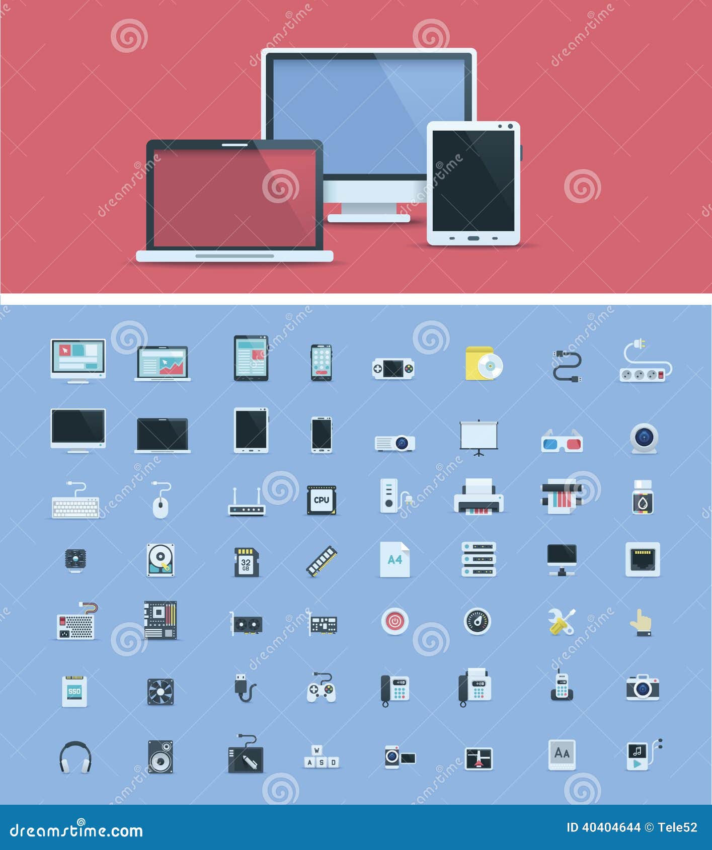 IT Peripherals Repair Isolated Cartoon Vector Illustrations ...