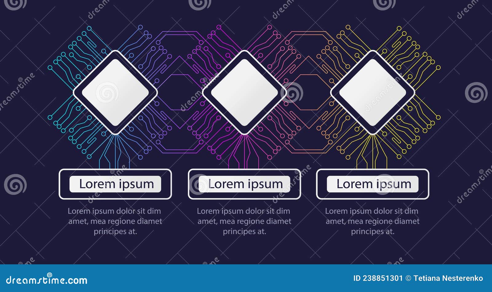 Computer Hardware Infographic Chart Design Template Stock Vector ...