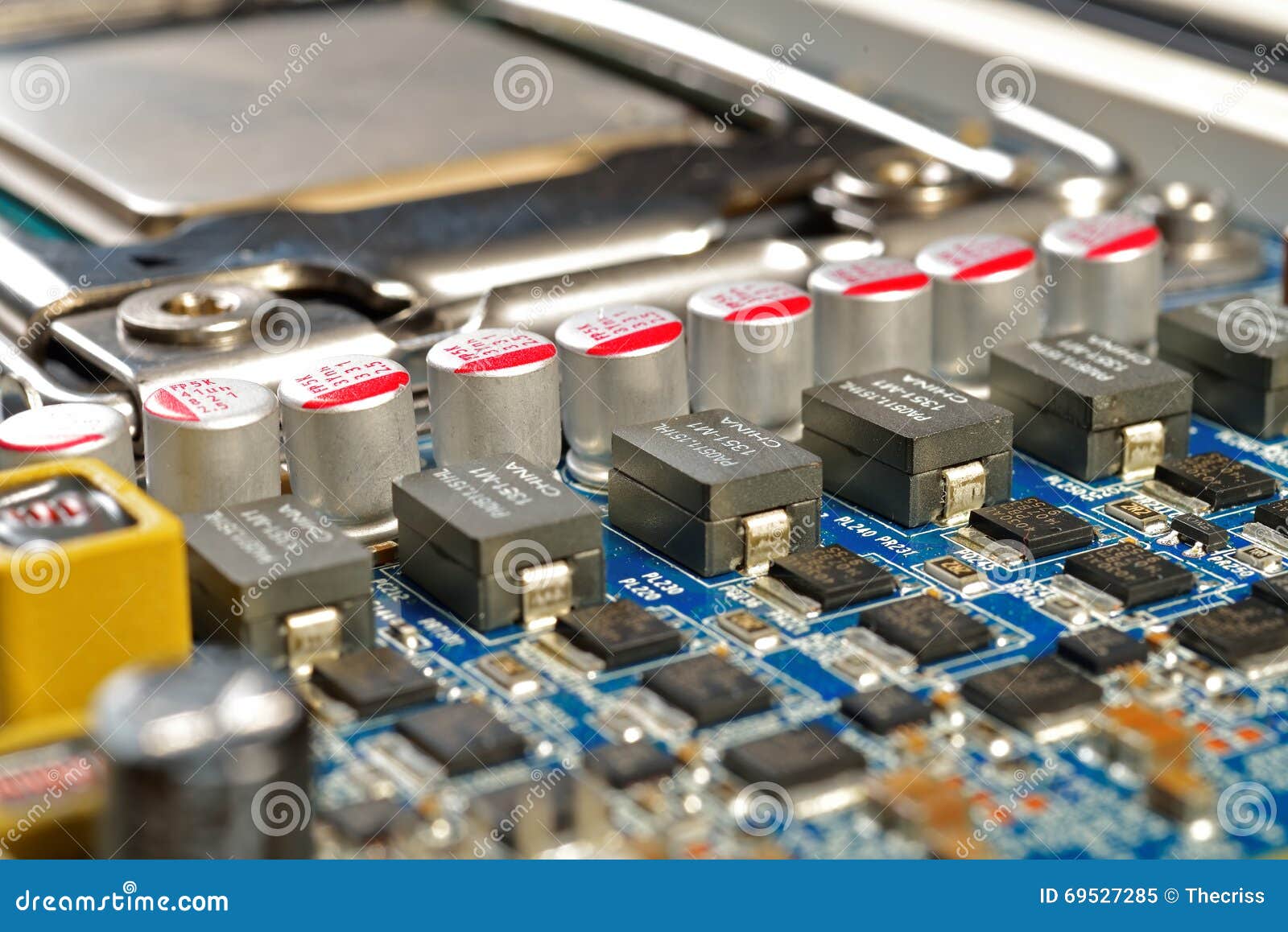 Computer Hardware Motherboard Stock Image - Image of diagonal ...