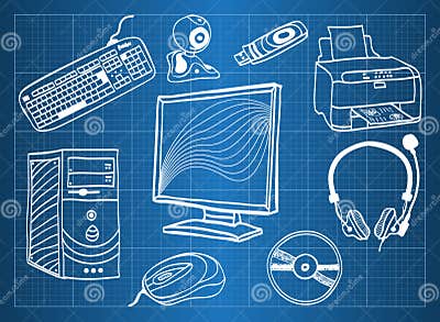 Computer Hardware - Peripherals Stock Vector - Illustration of hardware ...