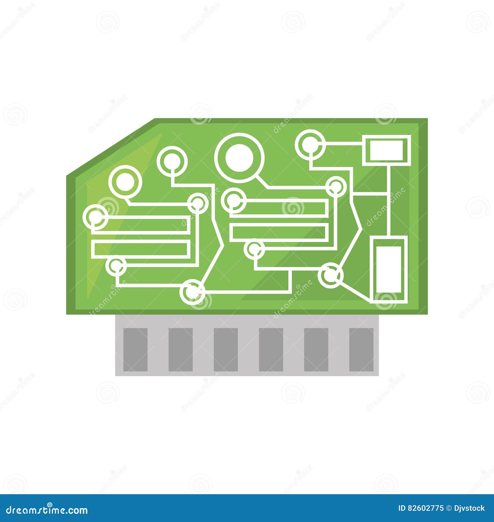 Computer Hardware Processor Card Stock Illustration - Illustration of ...