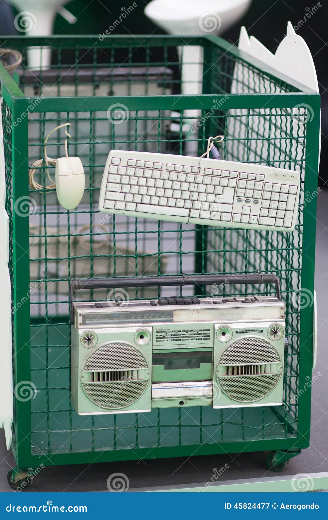 Computer Hardware Recycling Bin Stock Image - Image of waste, safety ...