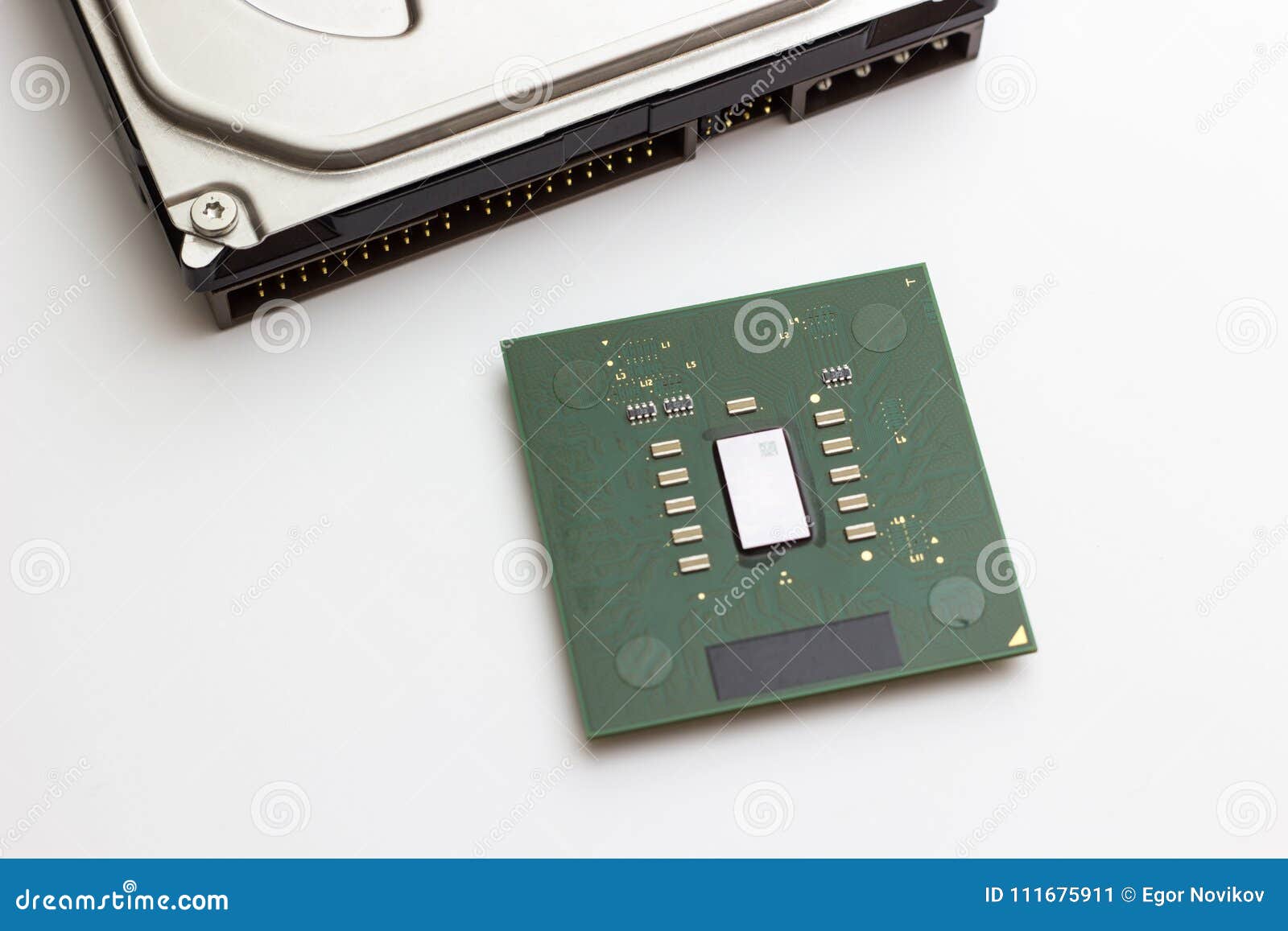 Computer Hardware on White Background Concept Close Up Stock Image ...