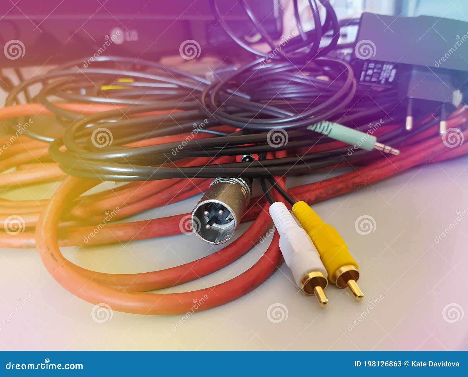 Computer Hardware, Wires and Plugs Stock Image - Image of technique ...